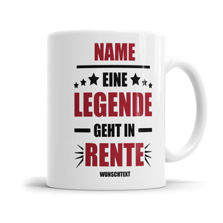 Eine Legende geht in Rente Personalisierte Rente Tasse – Fulima